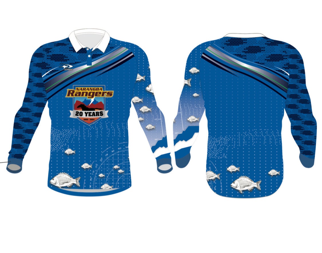 Rangers Fishing Shirt - Pre Order by 17/12 | Narangba Rangers RLFC